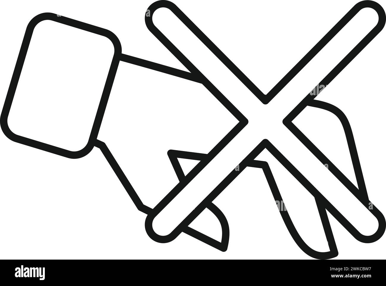 Hand stop theft icon outline vector. Secure cyber. Insurance crime ...