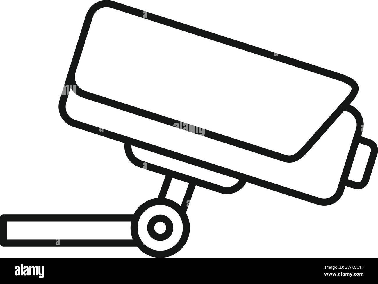 Secured police camera icon outline vector. Prevent crime. Stop online ...