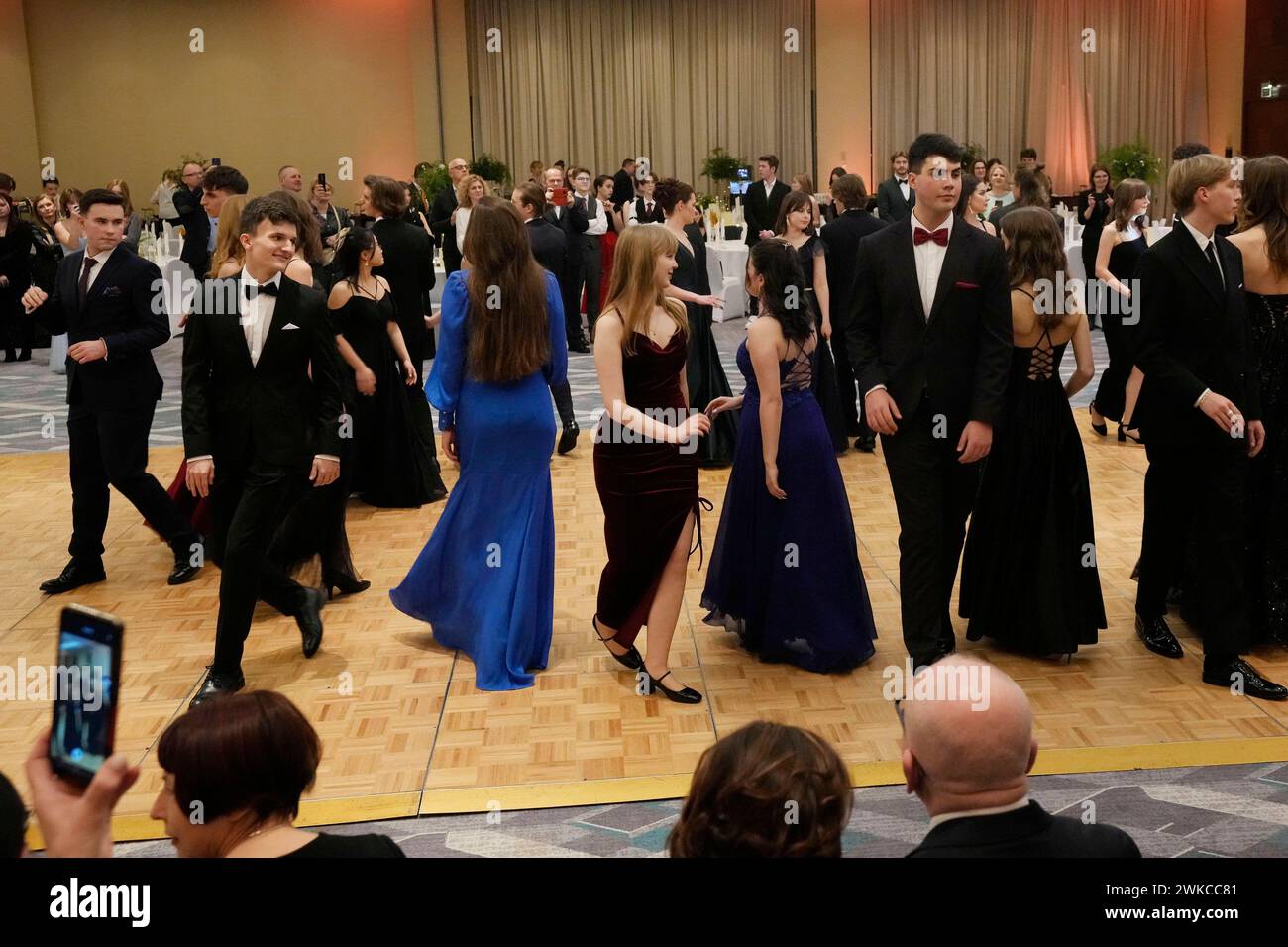 Students of Warsaw's Mikolaj Rej high school dance Poland's national ...