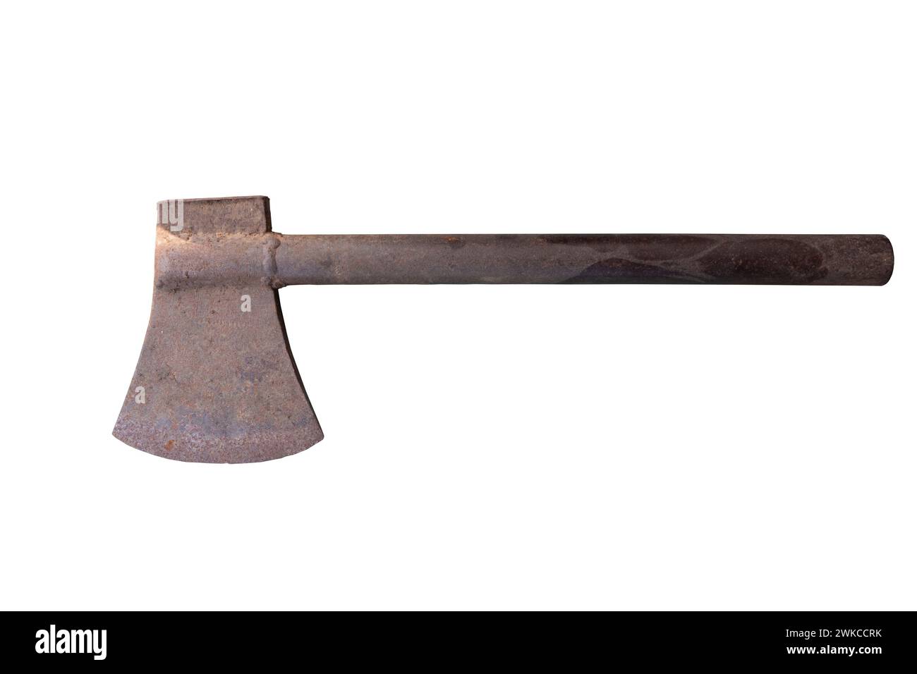 Isolated old axe on white background Stock Photo - Alamy