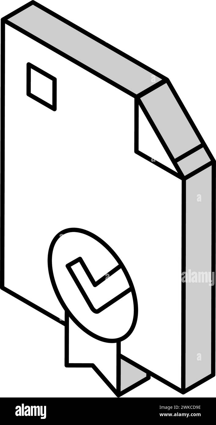 document quality isometric icon vector illustration Stock Vector Image ...