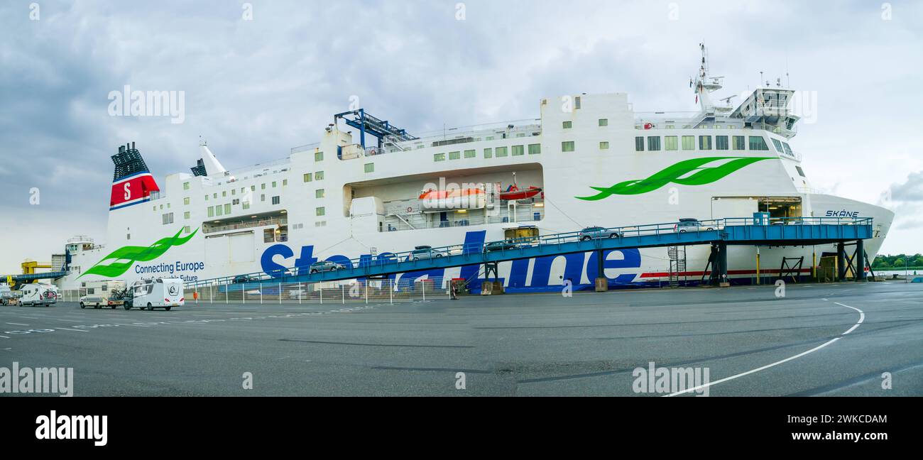 rostock, germany, 19 july 2023, ferry boat of stena line in the harbour ...