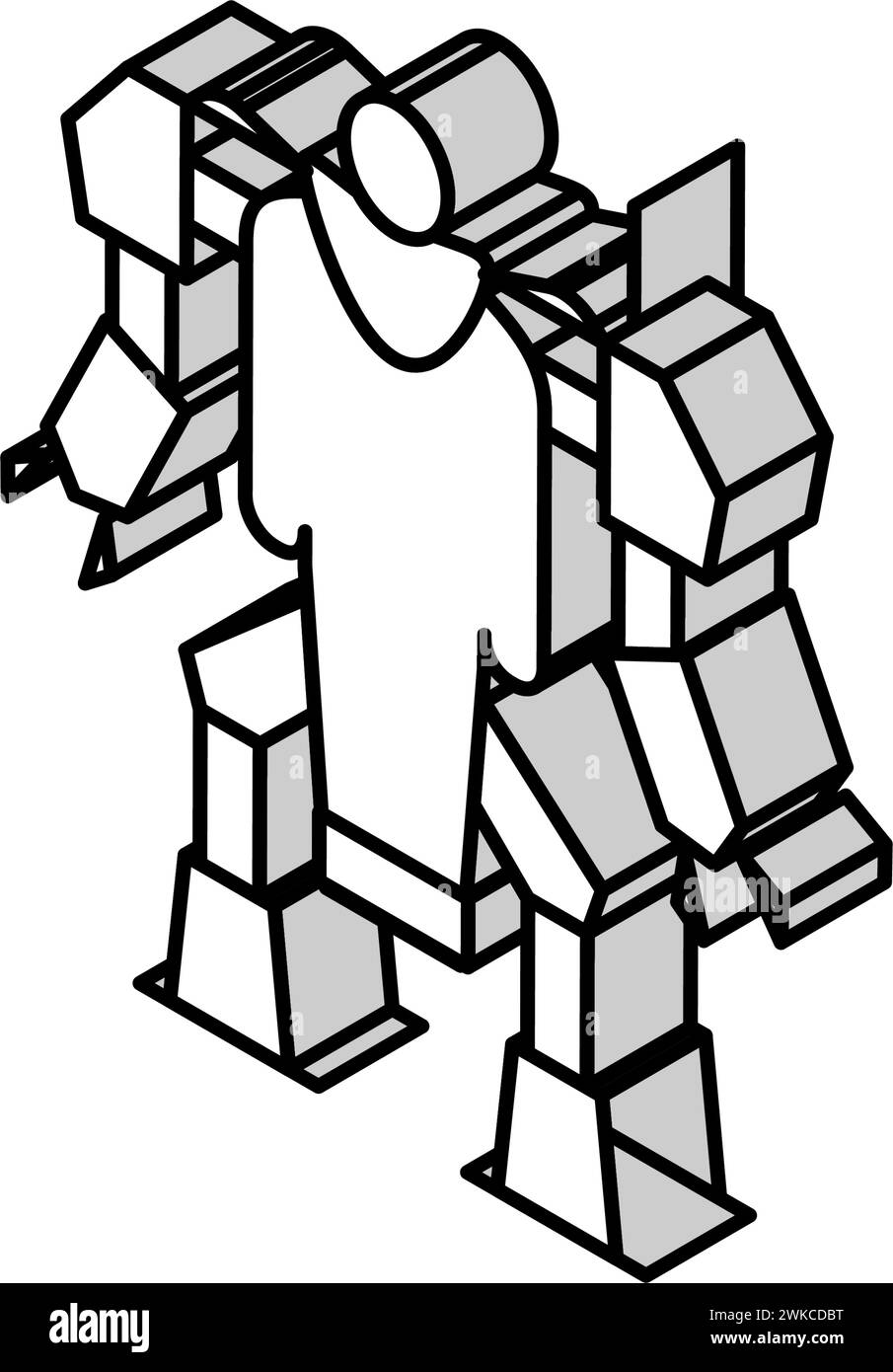 augmenting robot isometric icon vector illustration Stock Vector Image ...