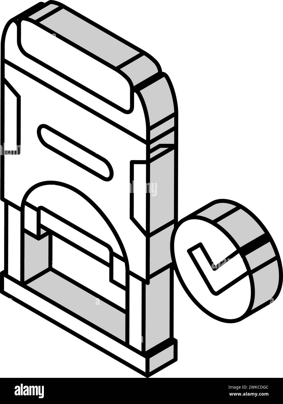 stamp quality isometric icon vector illustration Stock Vector Image ...