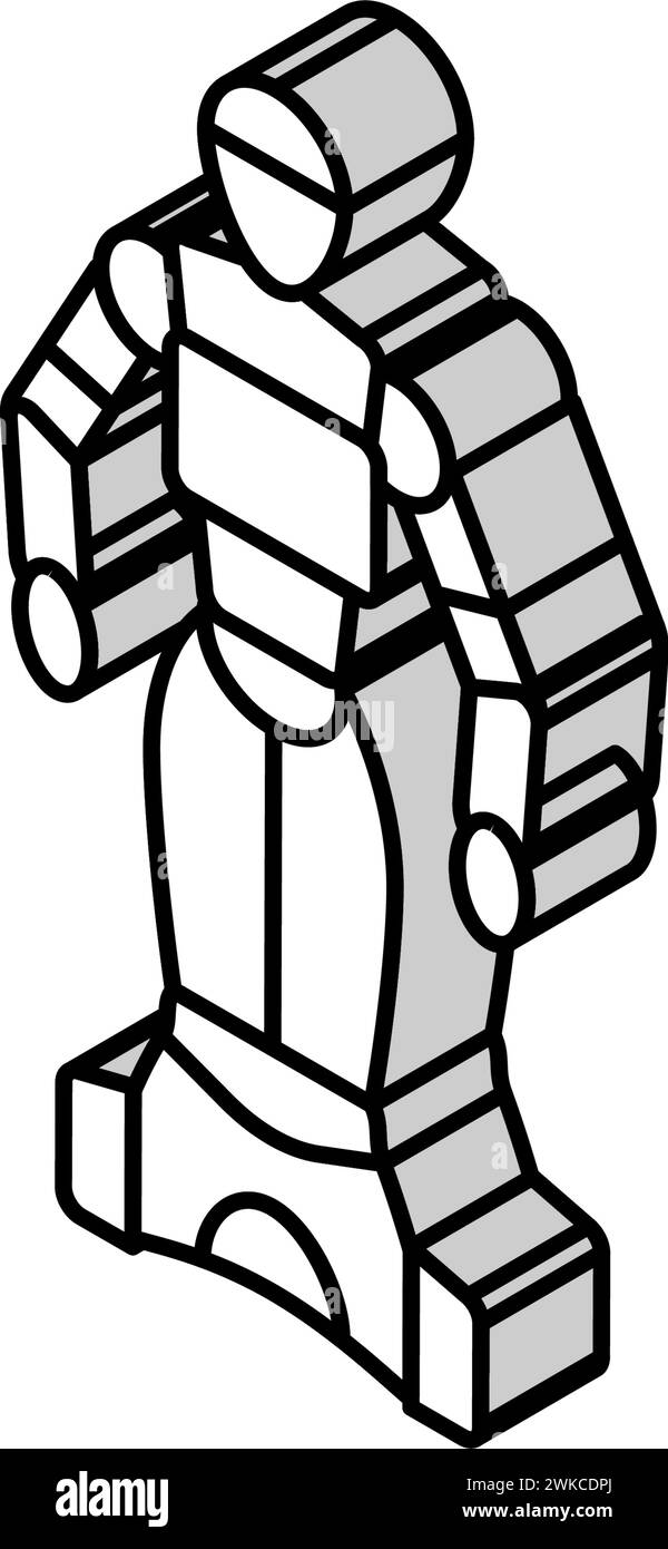 artificial robot isometric icon vector illustration Stock Vector Image ...