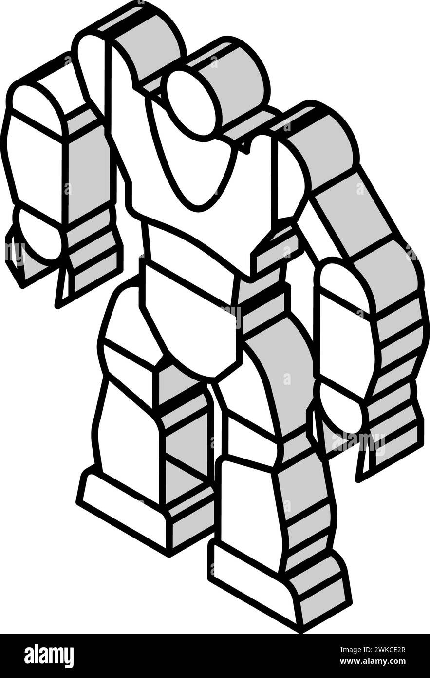cyborg robot isometric icon vector illustration Stock Vector Image ...