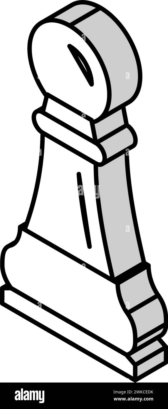 pawn chess figure isometric icon vector illustration Stock Vector Image ...