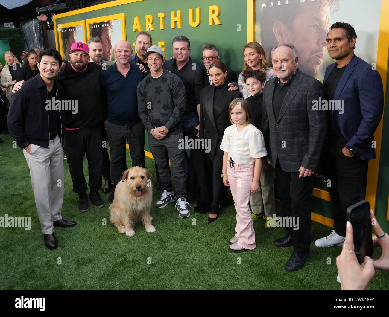 (L-R) ARTHUR THE KING Cast & Crew - Simu Liu, Mikael Lindnord, Simon ...