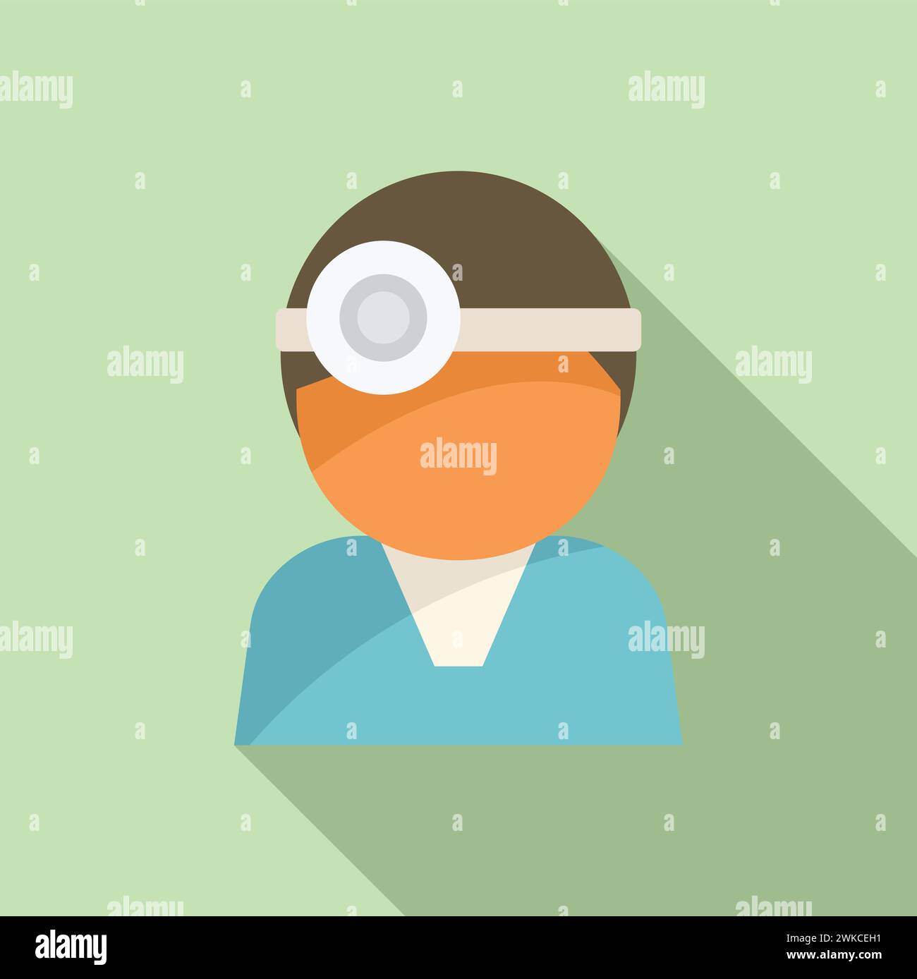 Clinic medical doctor icon flat vector. Lab resonance machine. Patient ...