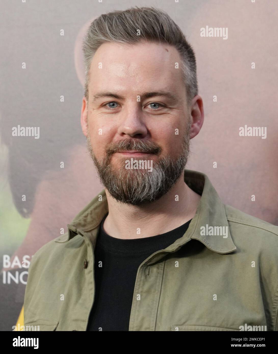 Los Angeles, USA. 19th Feb, 2024. Kevin Matley arrives at the Lionsgate's ARTHUR THE KING Los ...