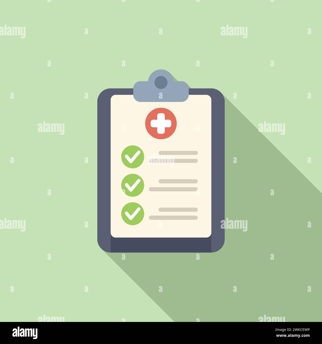 Best examination patient icon flat vector. Board clinic. Estimation ...