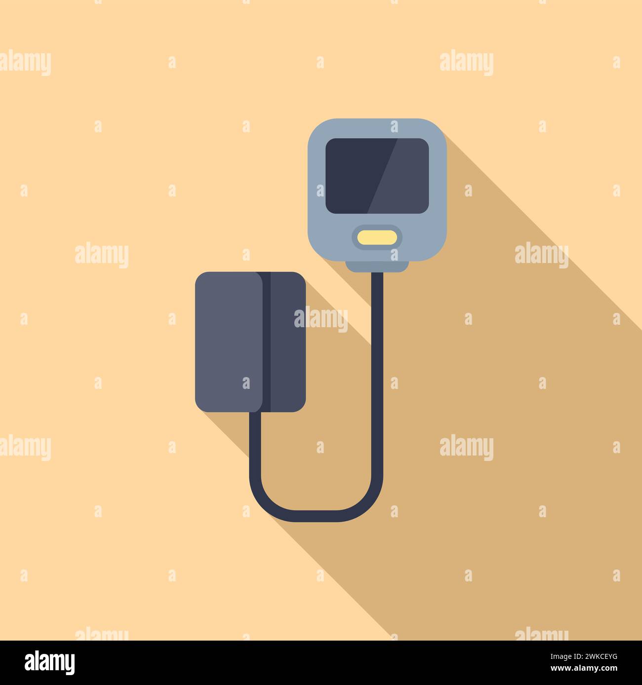 Blood pressure diagnostic device icon flat vector. Clinic patient ...