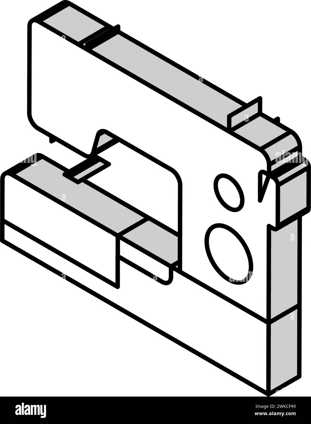 sewing machine isometric icon vector illustration Stock Vector Image ...