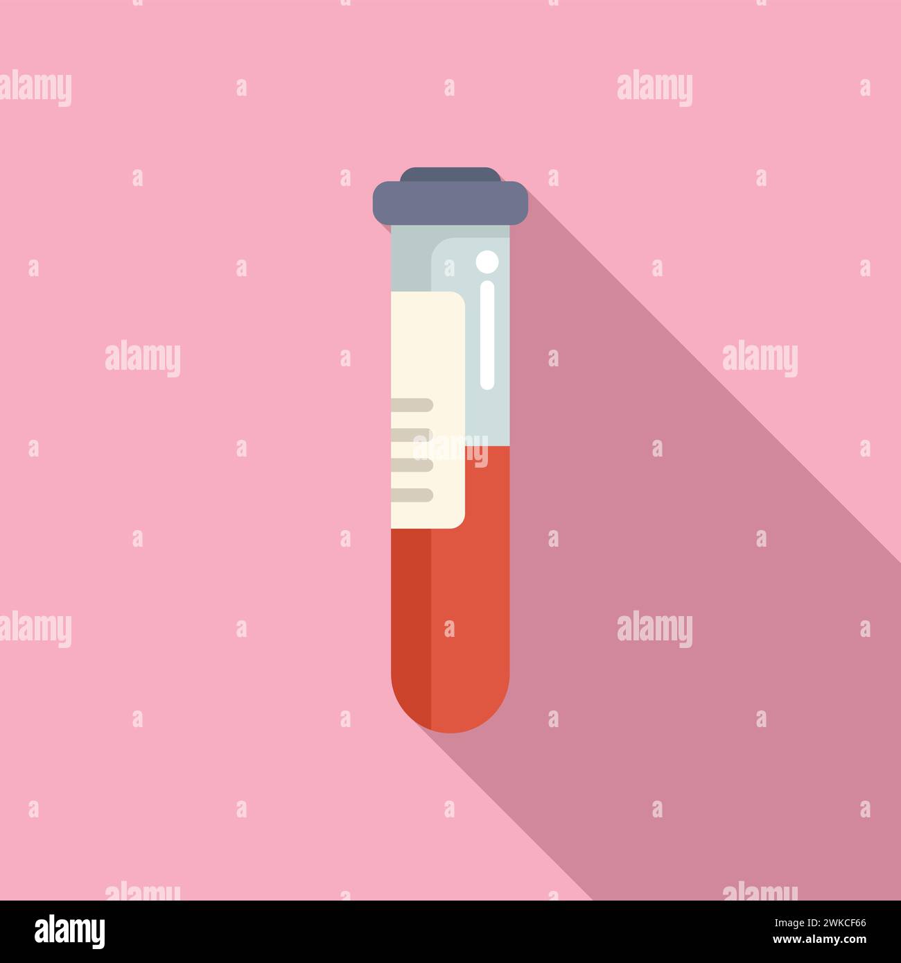 Blood test tube icon flat vector. Review clinical body. Machine ...