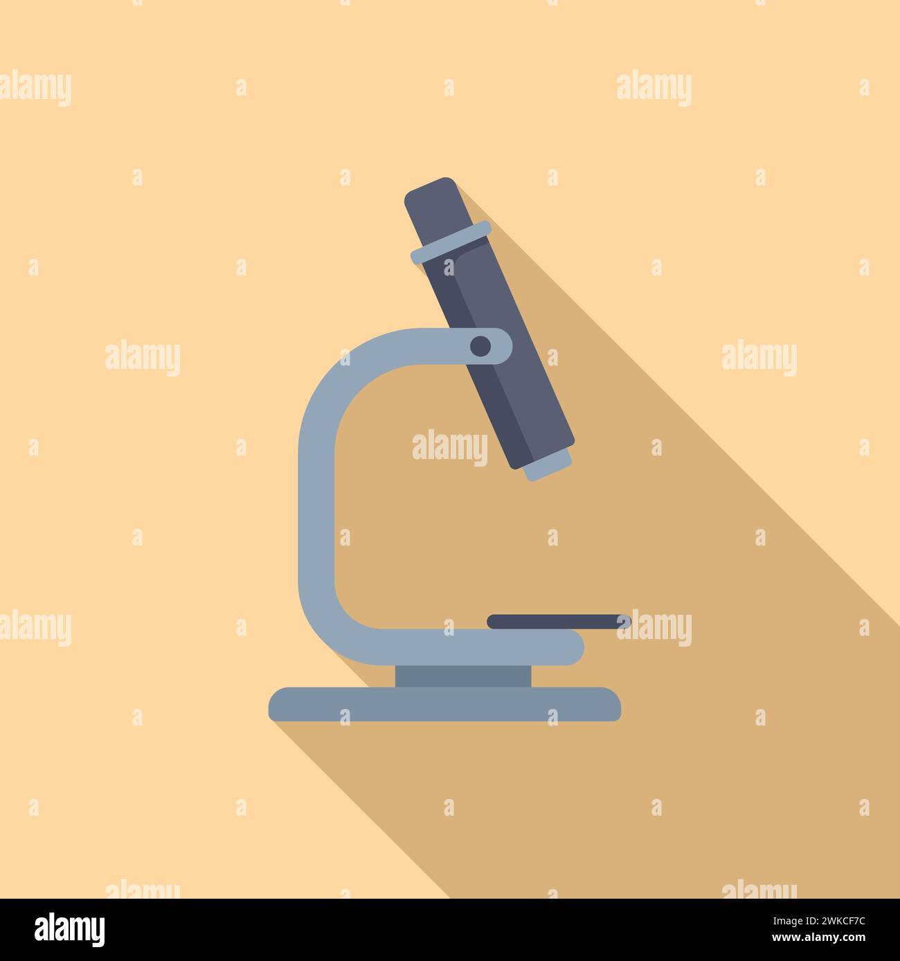 Clinic microscope lab icon flat vector. Clinic general. Lab resonance ...