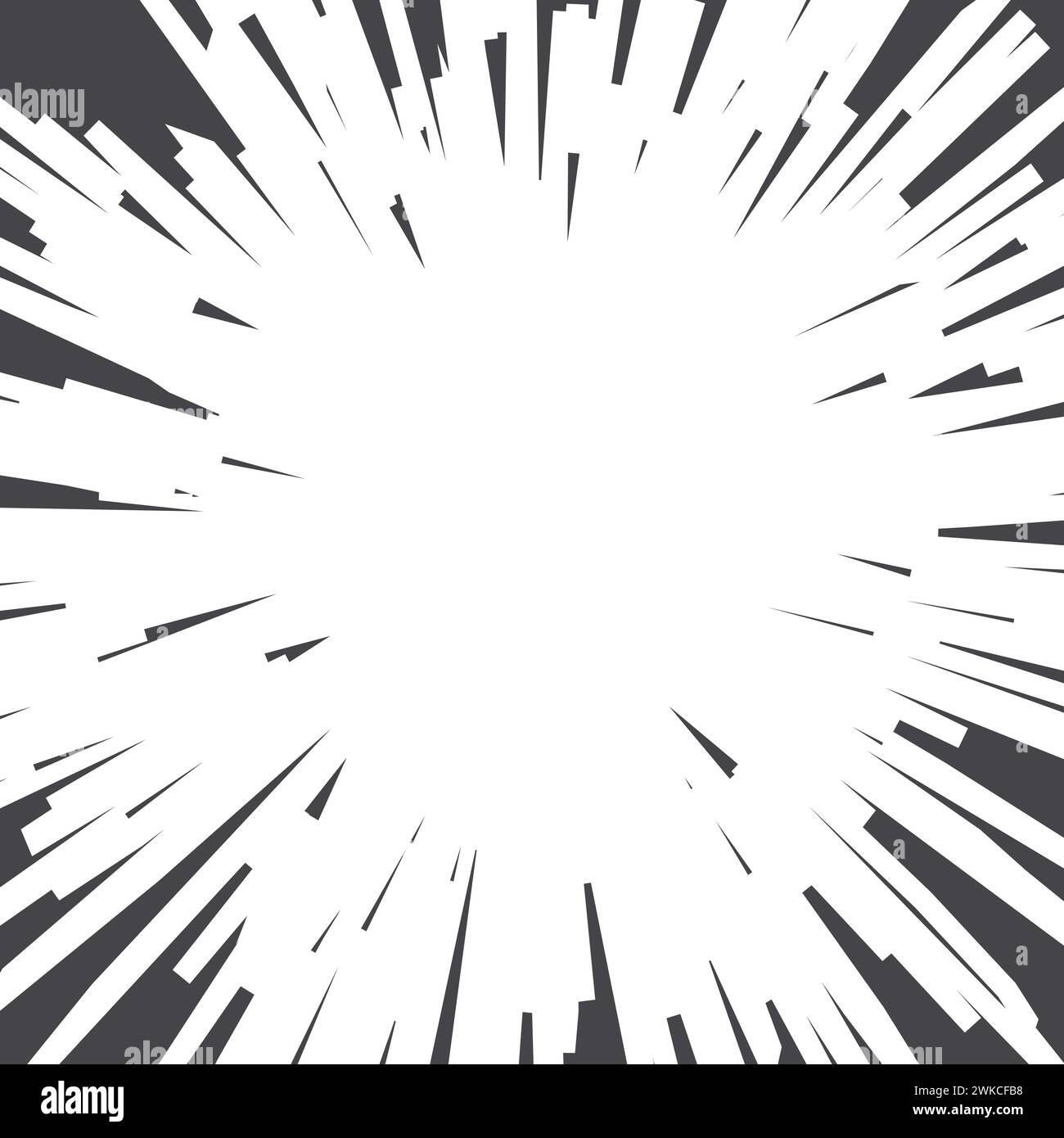 Manga speed lines effect. Anime comic radial burst background. Light ...