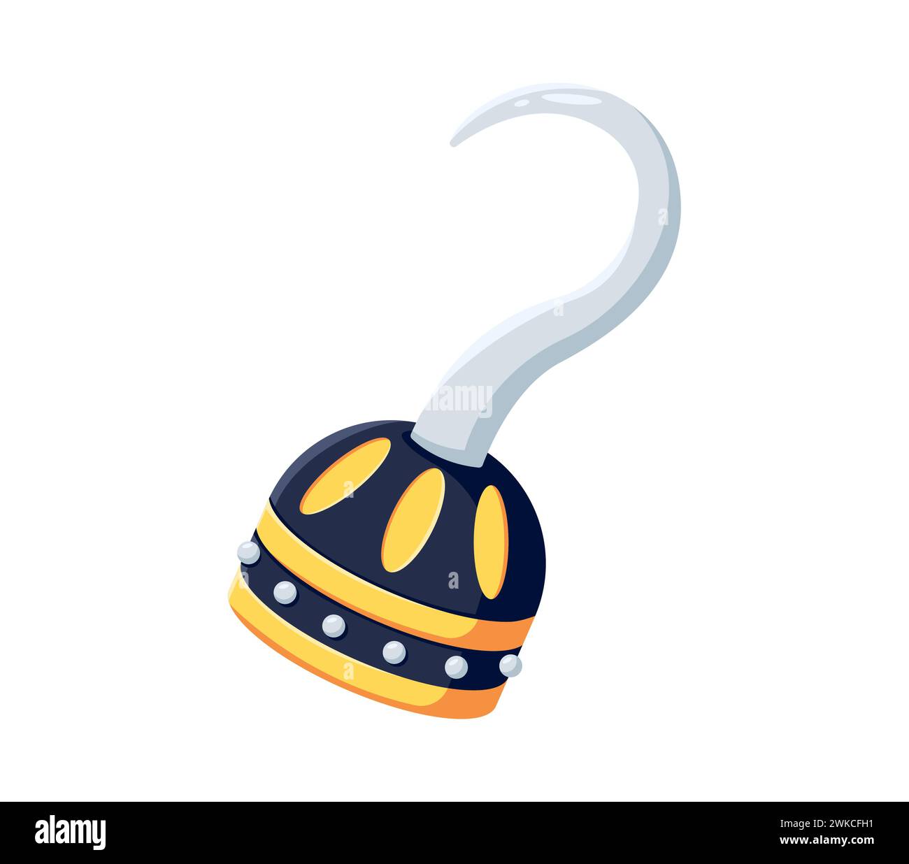 Cartoon pirate hook, captain or corsair sailor hand prosthesis, crafted ...