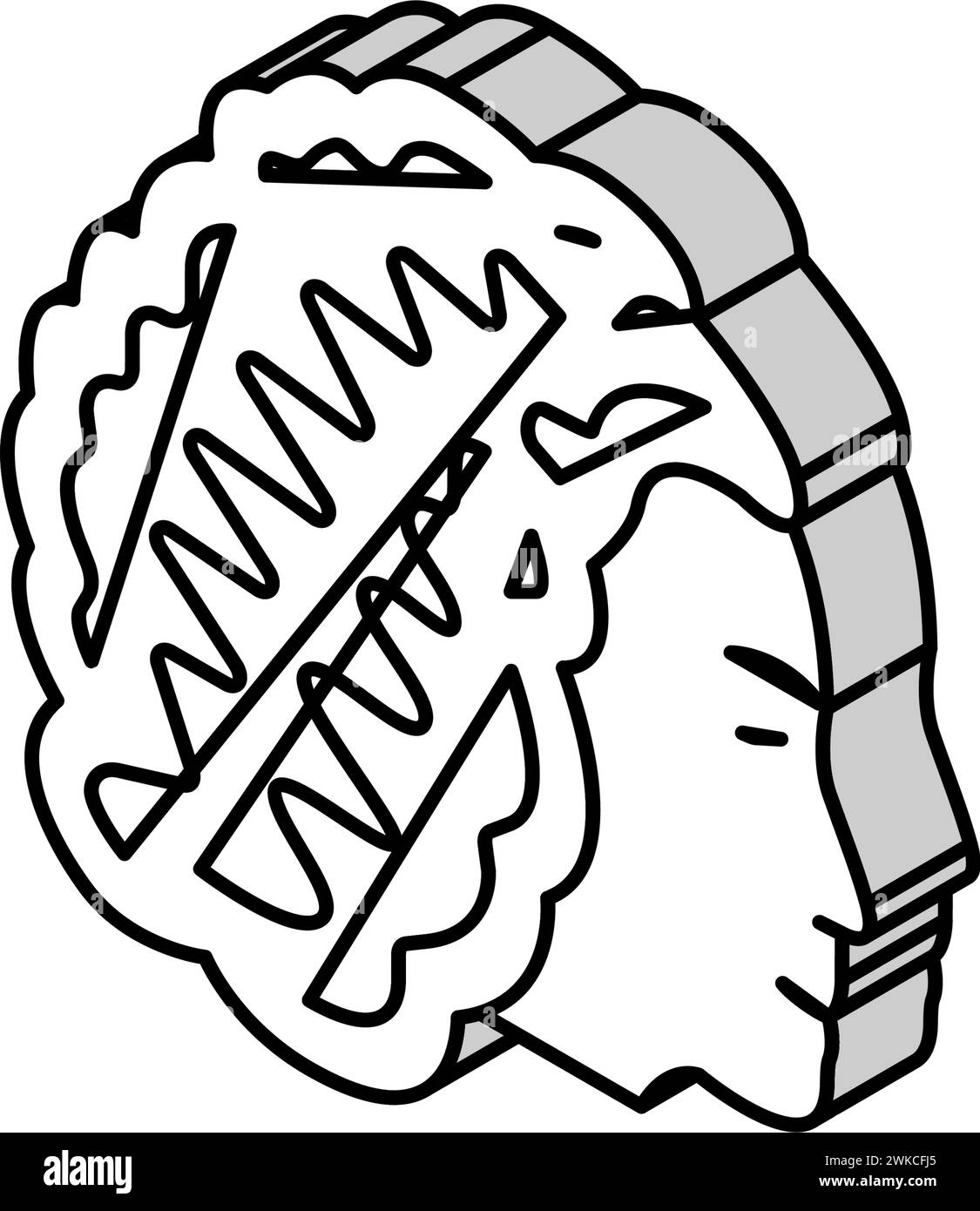 curls hairstyle isometric icon vector illustration Stock Vector Image ...