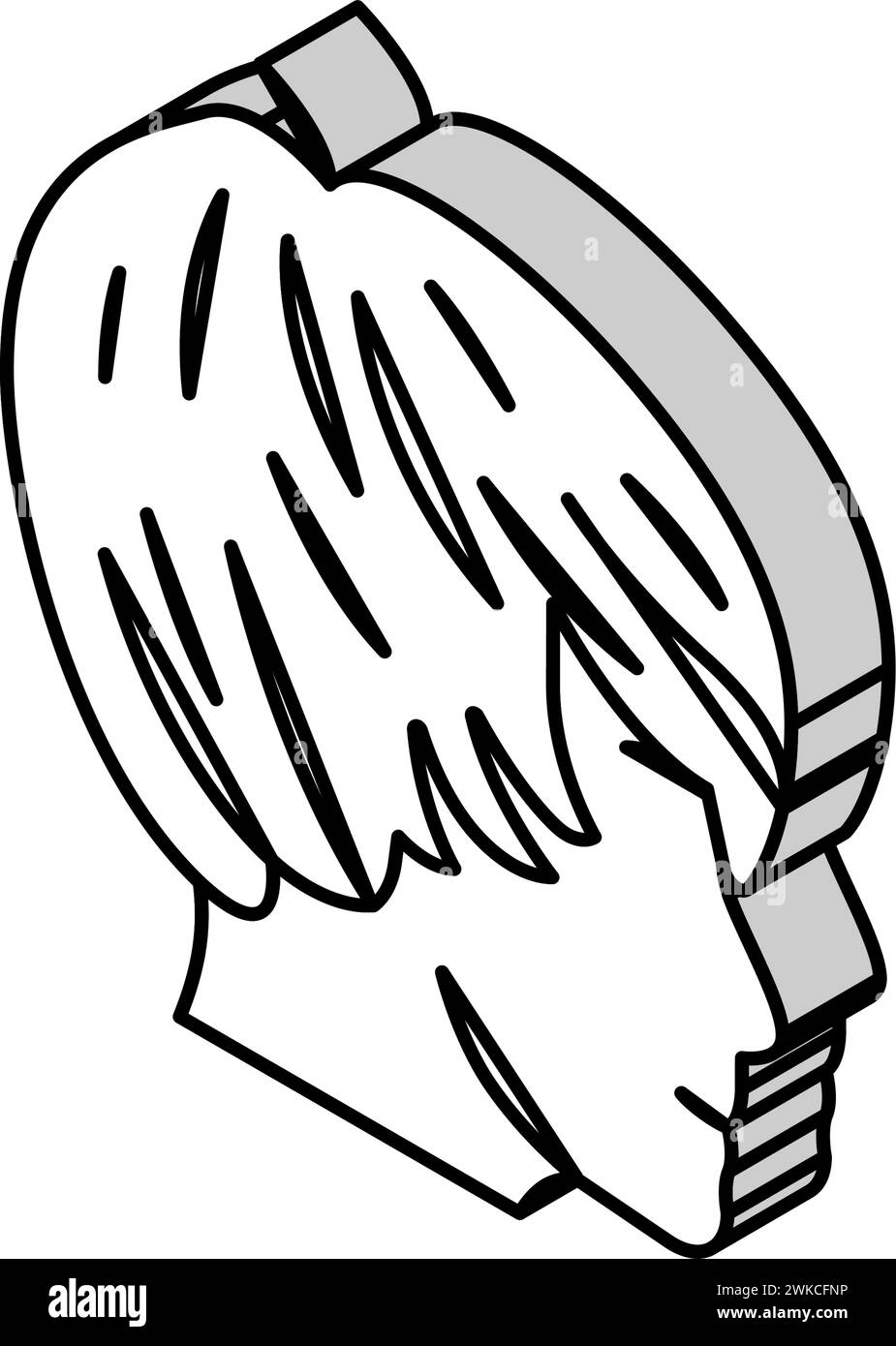 boy teen hairstyle isometric icon vector illustration Stock Vector ...