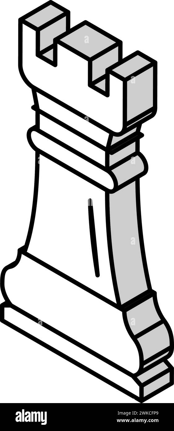 elephant chess isometric icon vector illustration Stock Vector Image ...