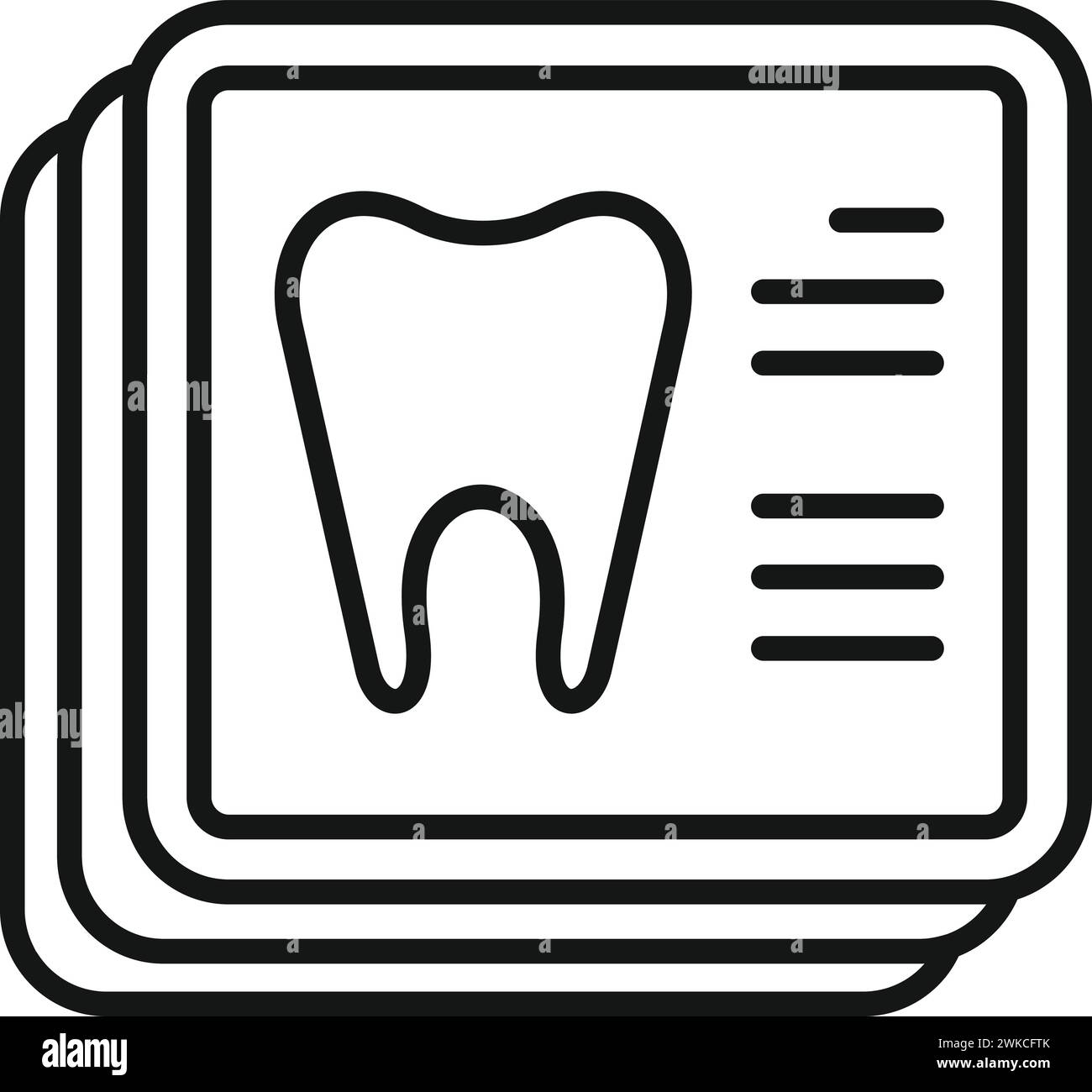 Tooth medical image icon outline vector. Scan lab machine. Patient ...