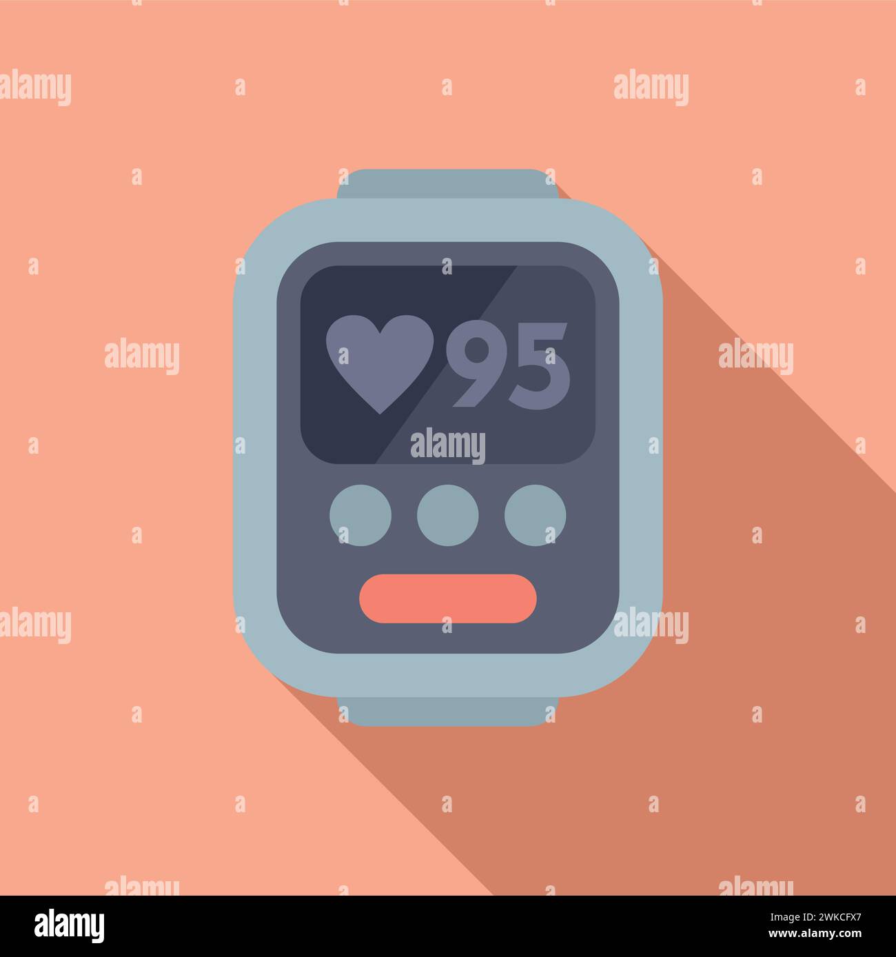 Diagnosis smartwatch icon flat vector. Lab machine procedure. Density patient clinic Stock ...
