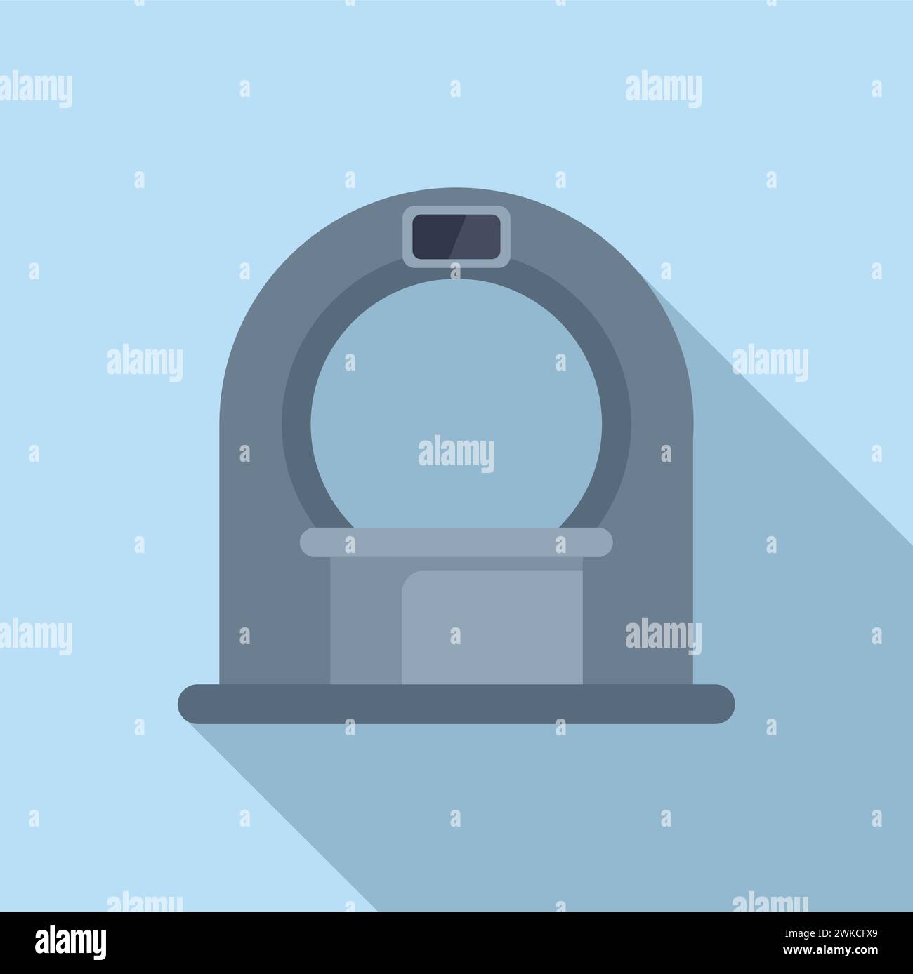 Mri scan device icon flat vector. Clinic patient examination. Procedure ...