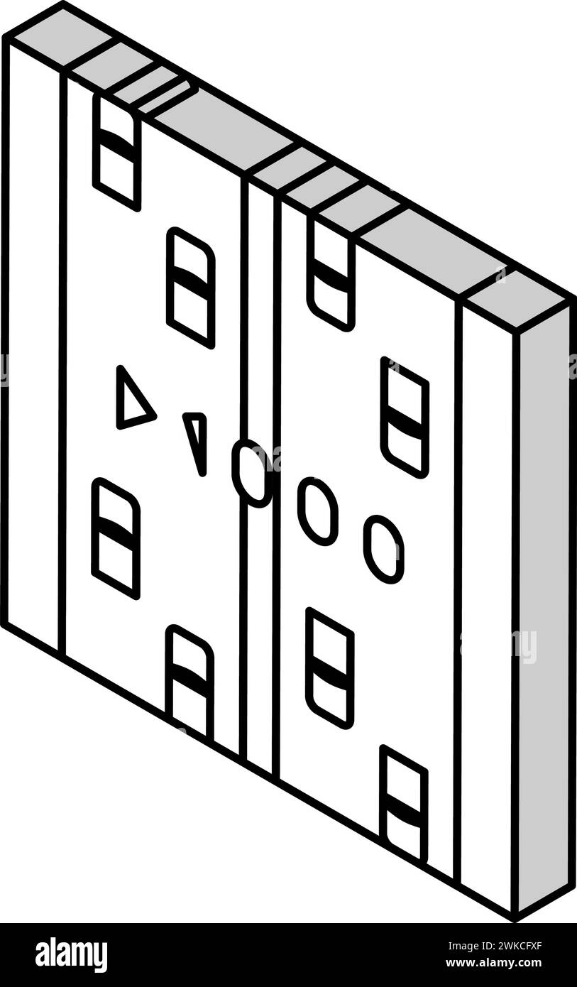 high traffic road isometric icon vector illustration Stock Vector Image ...