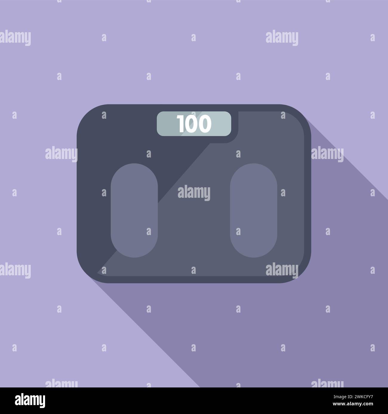 Medical patient scales icon flat vector. Review estimation. Scan lab ...