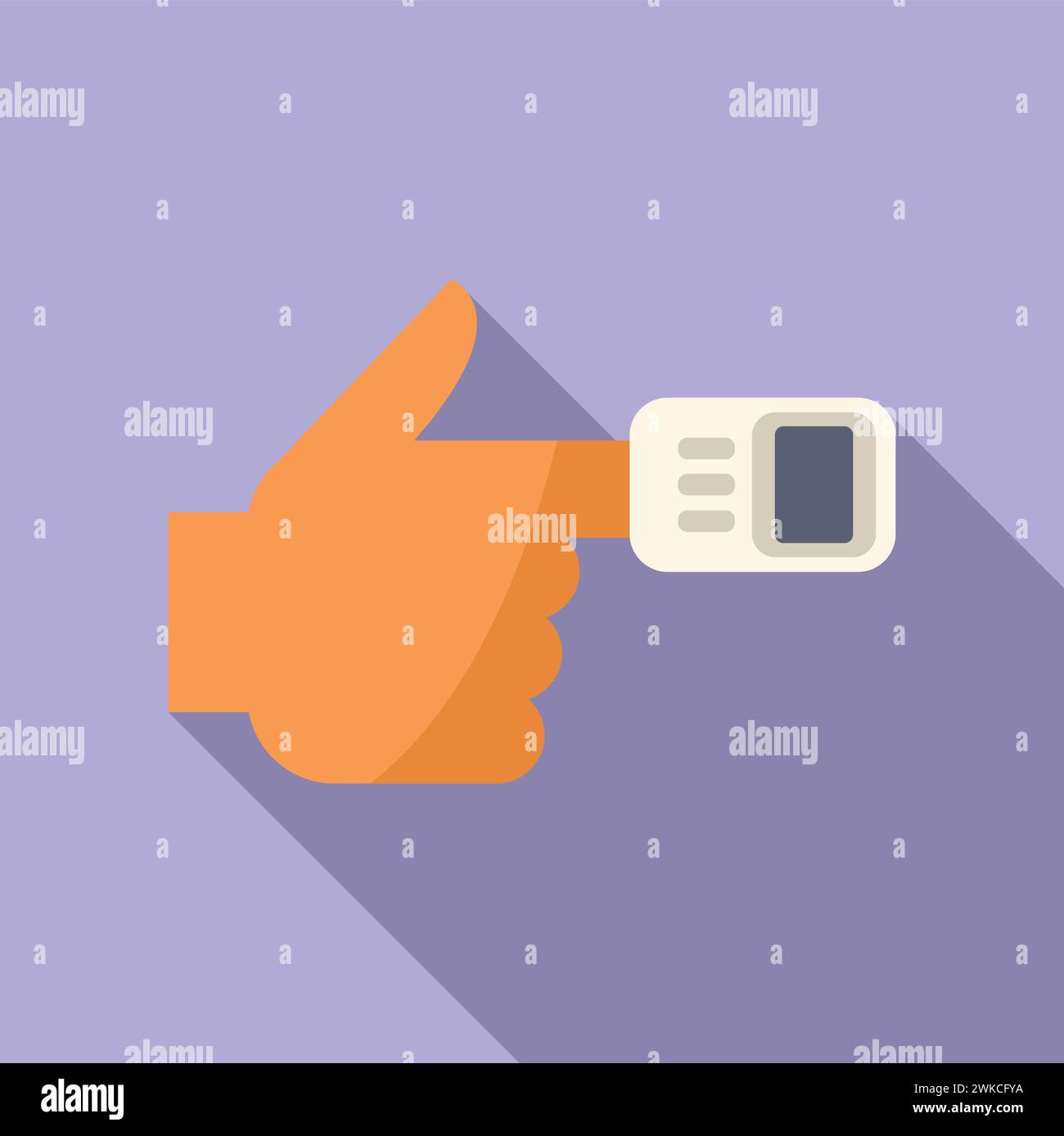 Test blood finger pressure icon flat vector. Scan mri. Lab clinic ...