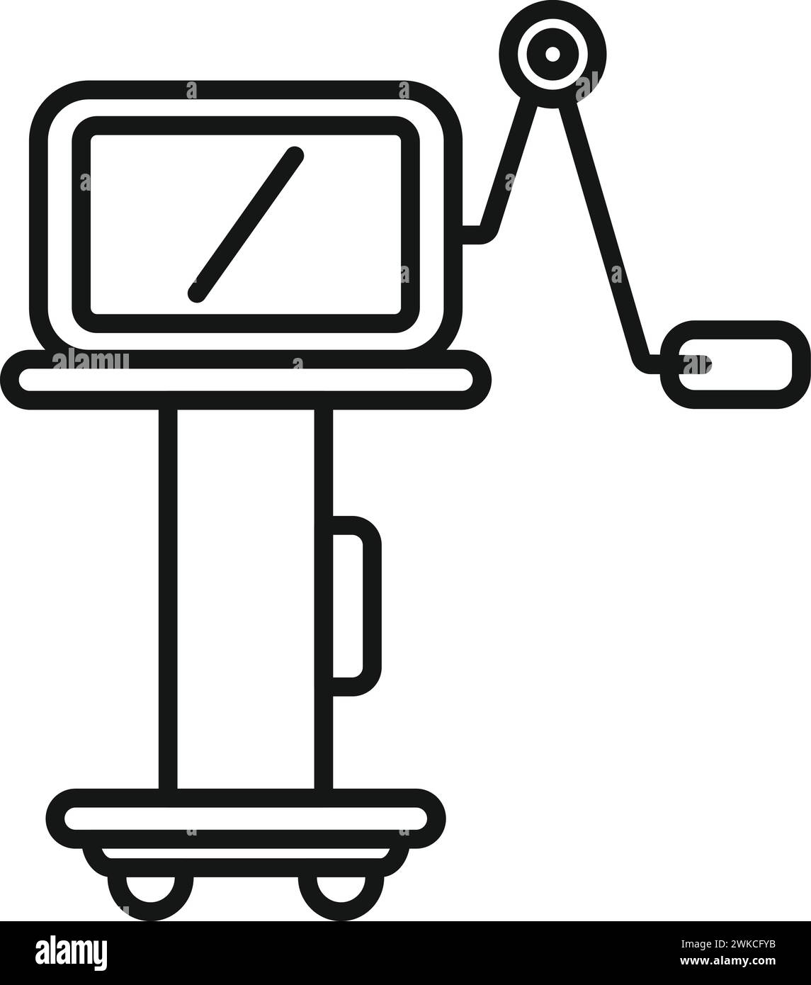 Clinic scan equipment icon outline vector. Inspection procedure ...