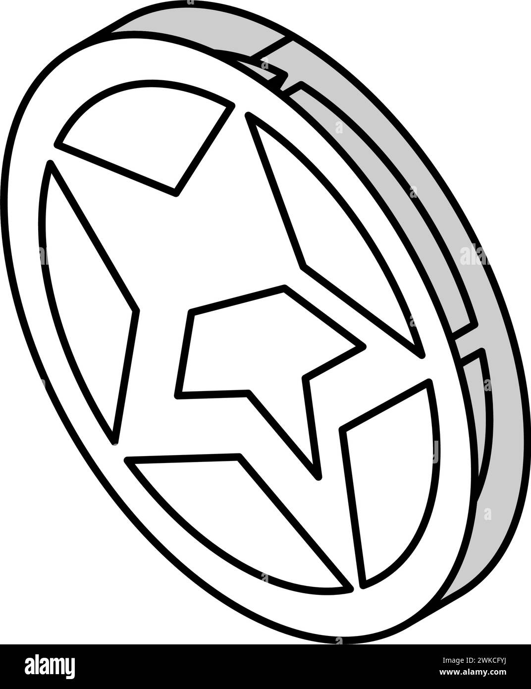 star game award isometric icon vector illustration Stock Vector Image ...