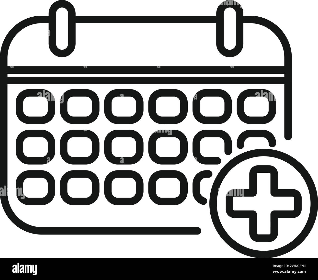 Medical examination calendar patient icon outline vector. Plan ...
