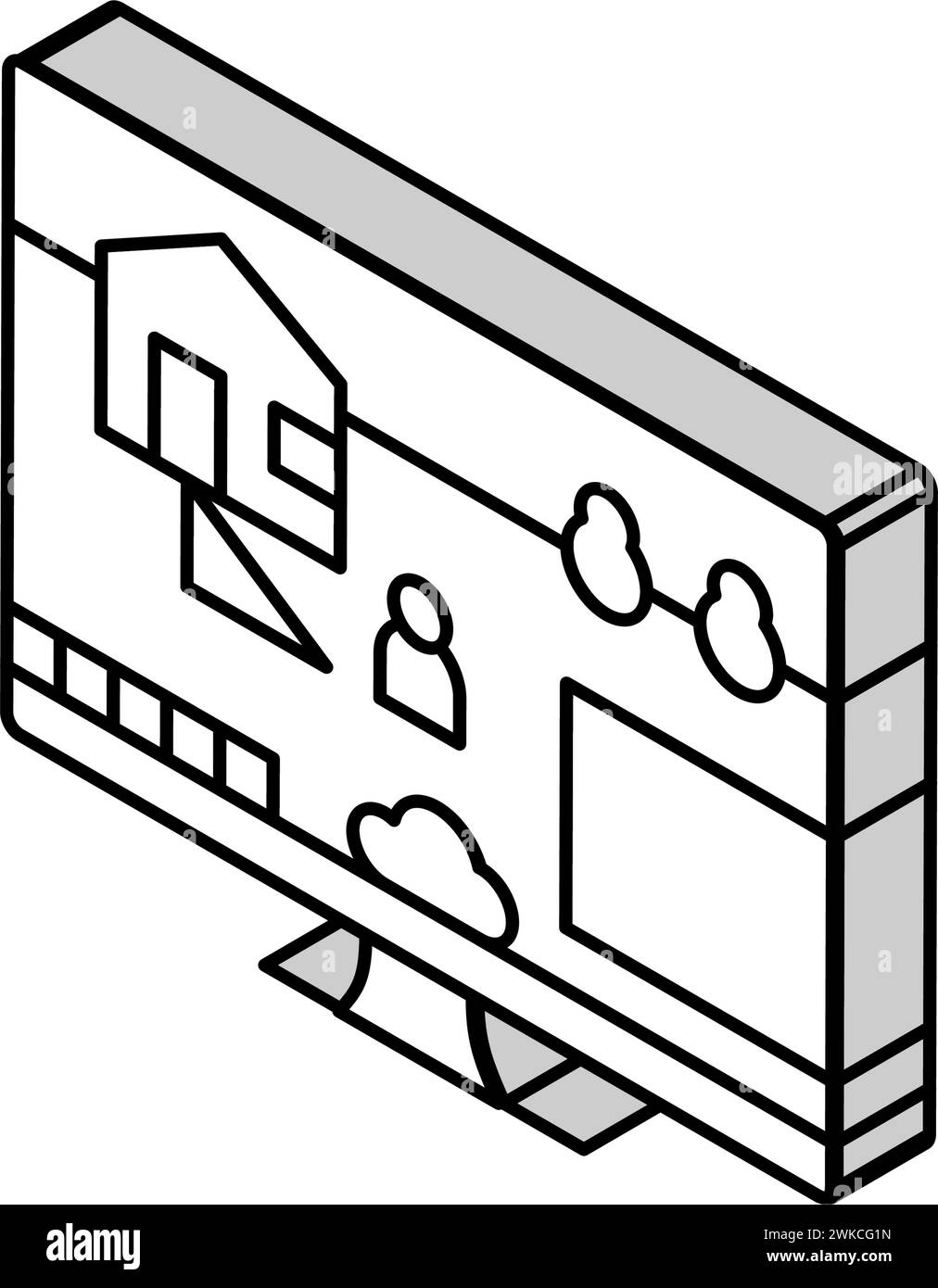 simulation video game isometric icon vector illustration Stock Vector ...