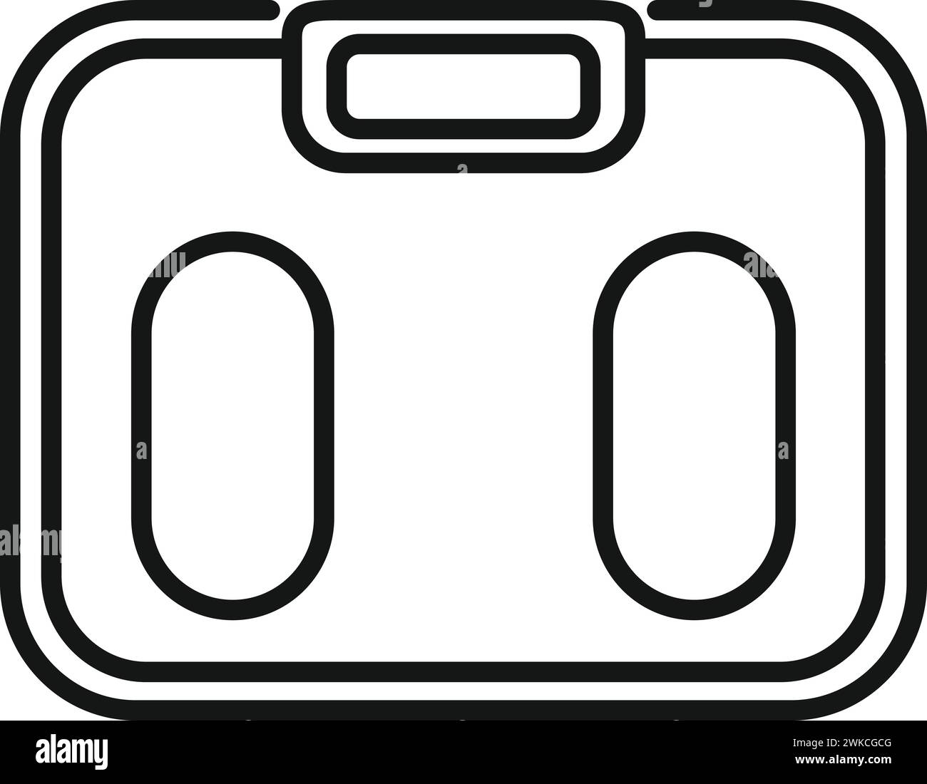 Medical patient scales icon outline vector. Review estimation. Scan lab ...