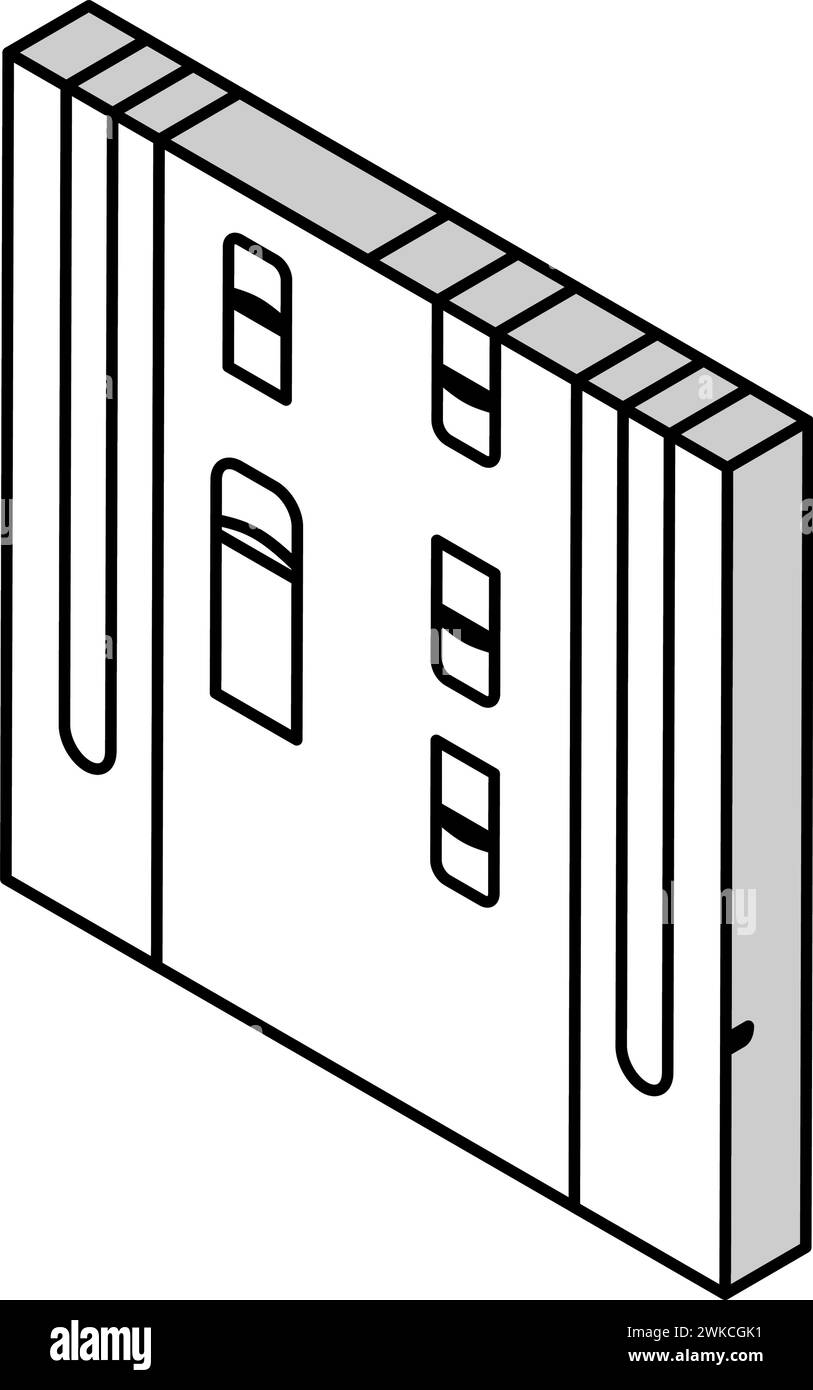 local street isometric icon vector illustration Stock Vector Image ...