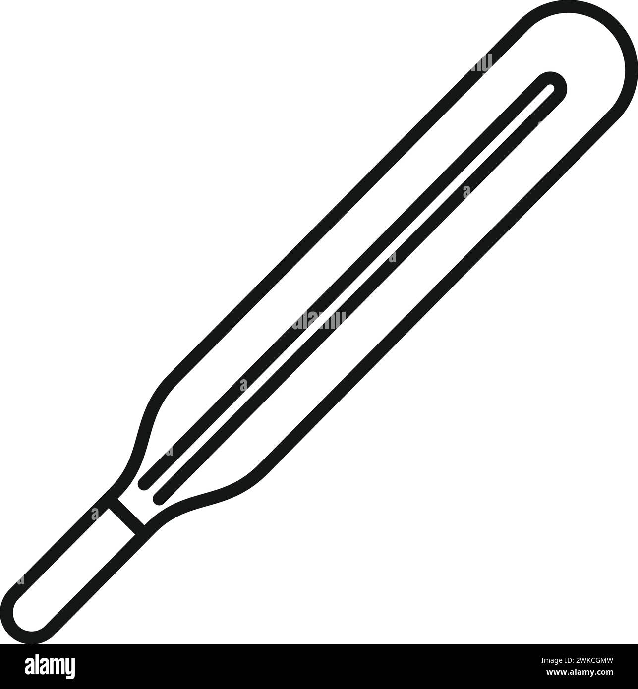 Classic thermometer icon outline vector. Patient care health. Clinical ...