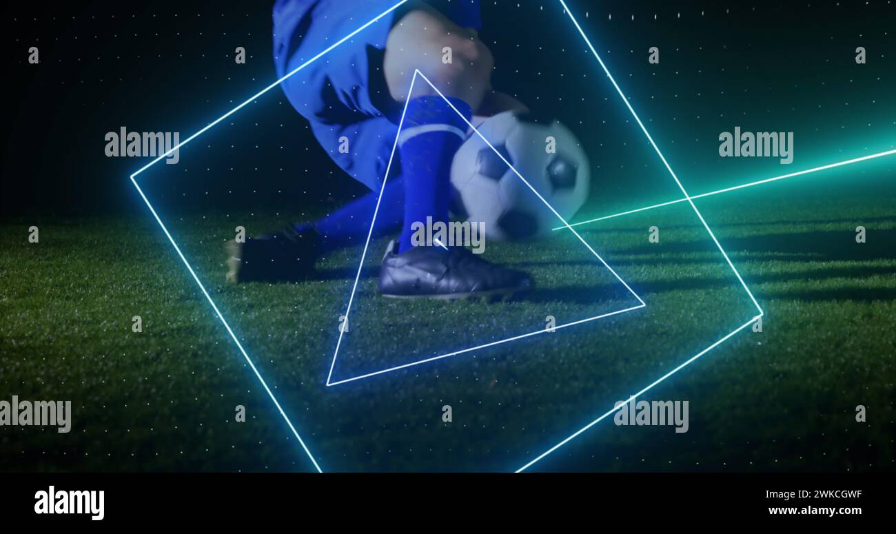 Football neon pitch hi-res stock photography and images - Alamy