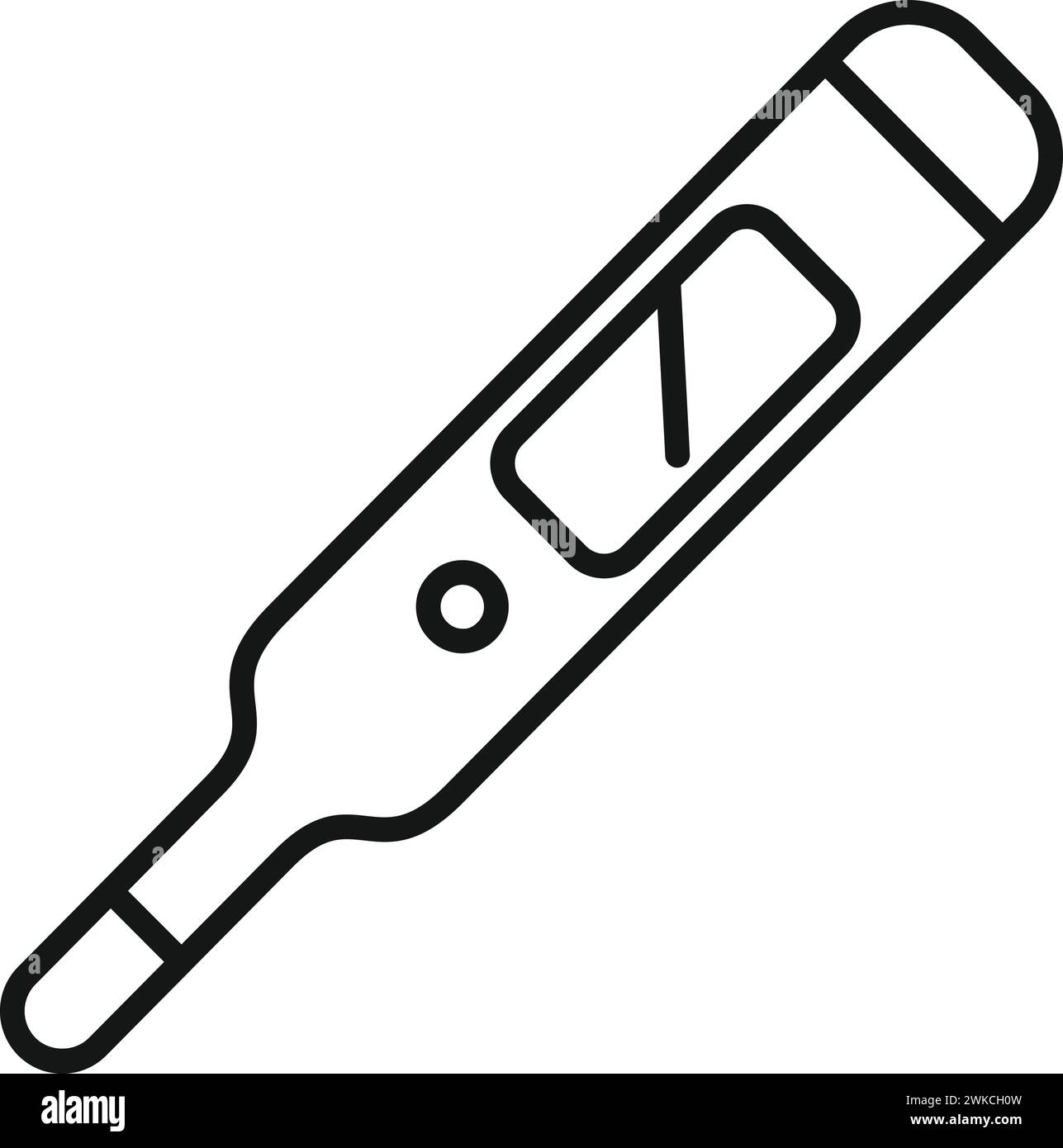 Digital thermometer icon outline vector. Patient clinical examination ...