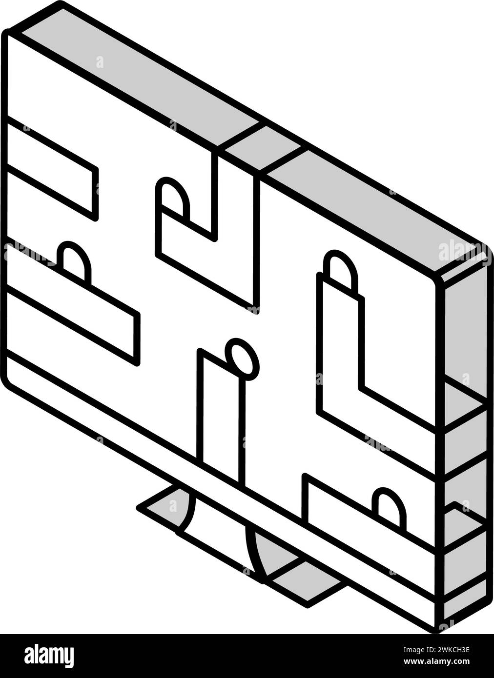 puzzle platform video game isometric icon vector illustration Stock ...