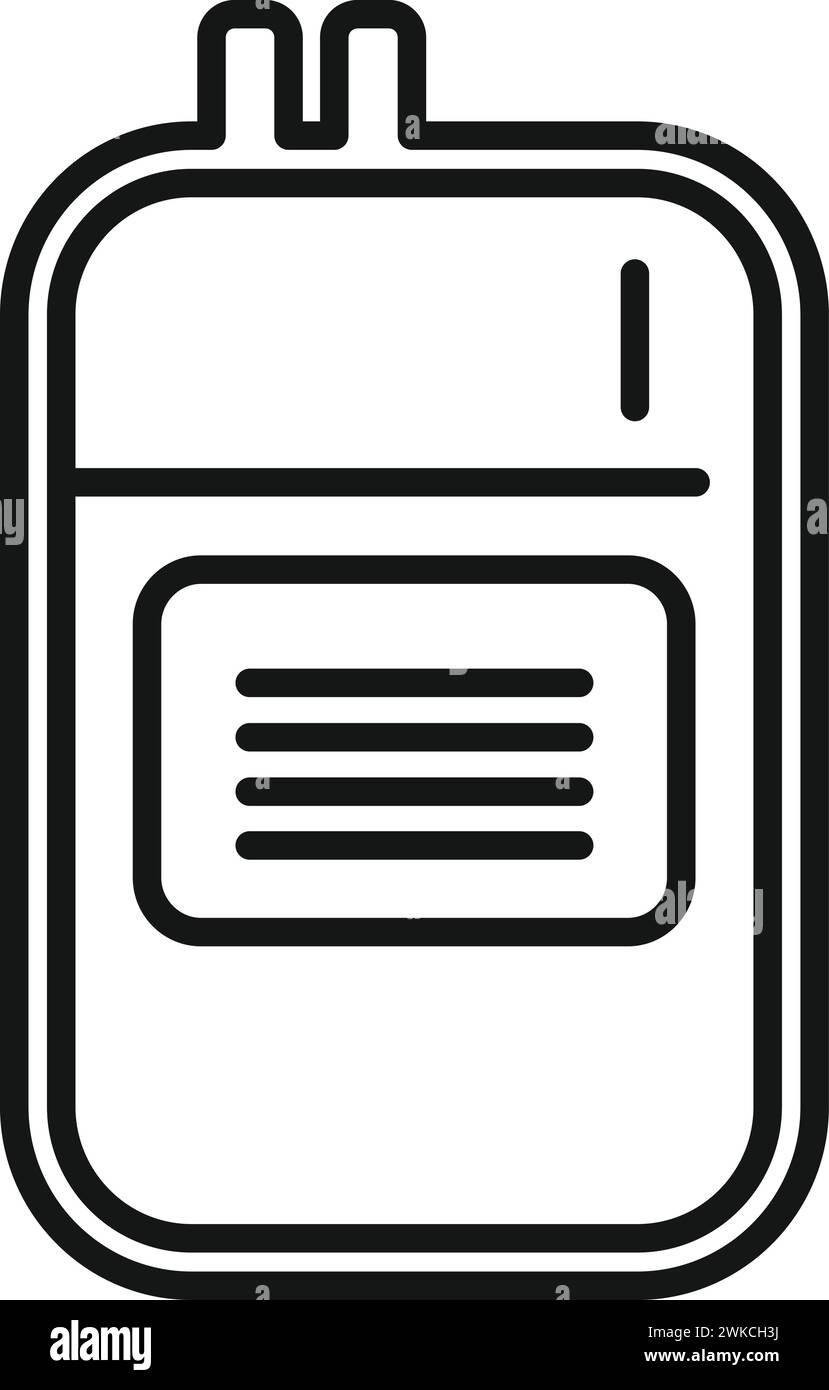 Blood package icon outline vector. Patient care clinic. Body general ...