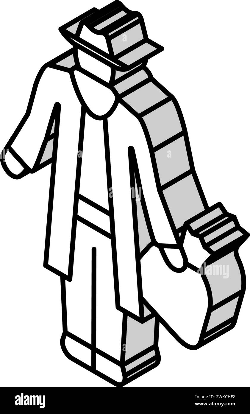 bandit man isometric icon vector illustration Stock Vector Image & Art ...