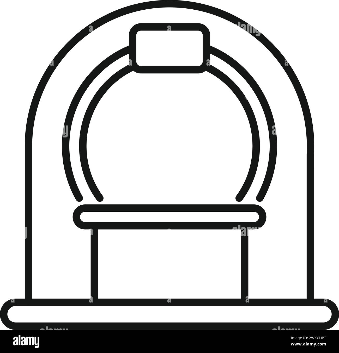 Mri scan device icon outline vector. Clinic patient examination ...