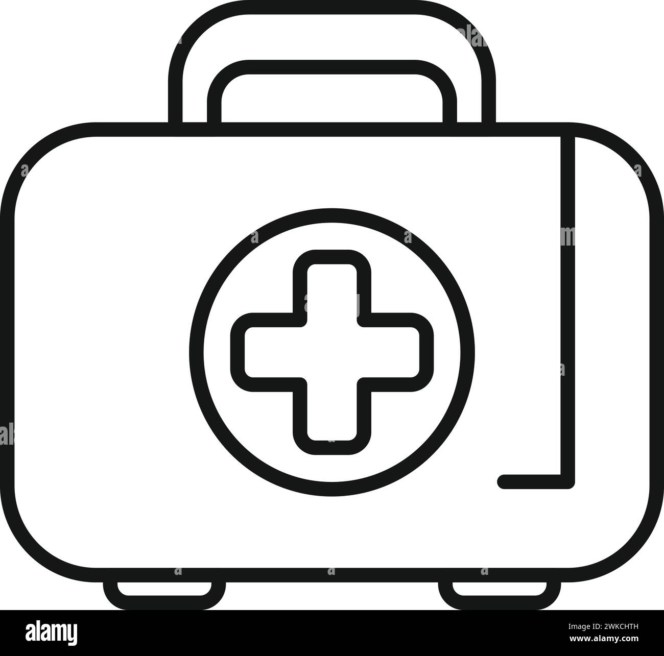 First aid kit icon outline vector. Machine wellness patient. Clinic ...