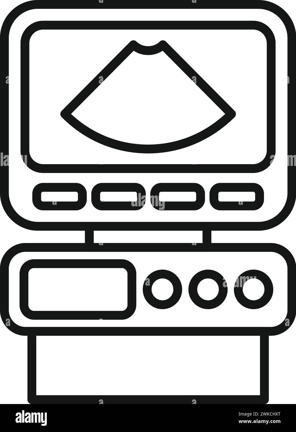Examination device icon outline vector. Body clinic survey. Patient ...