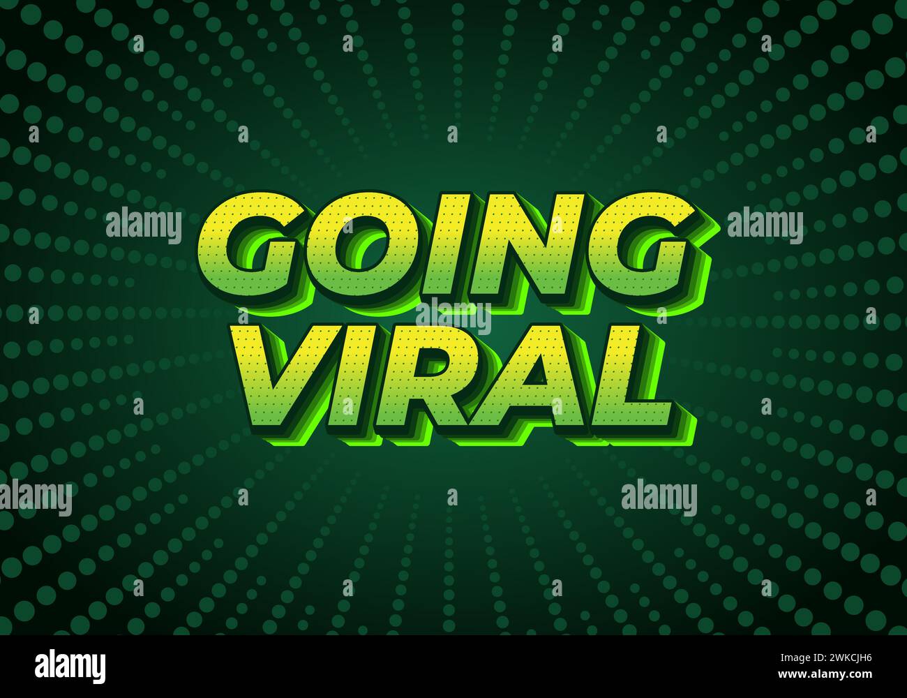 Going viral. Text effect design in eye catching color and 3D look ...