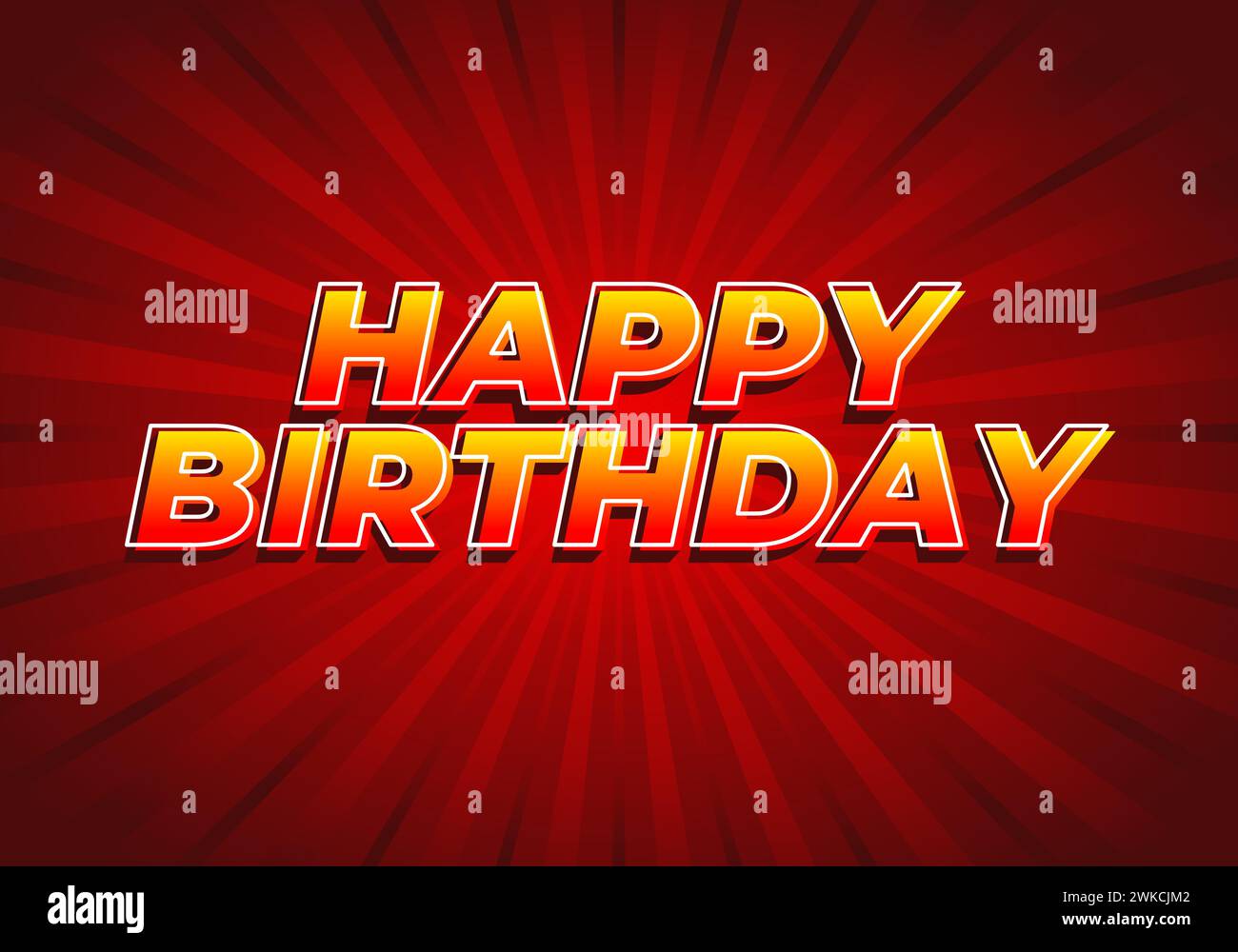 Happy birthday. Text effect design in 3D look with eye catching color ...