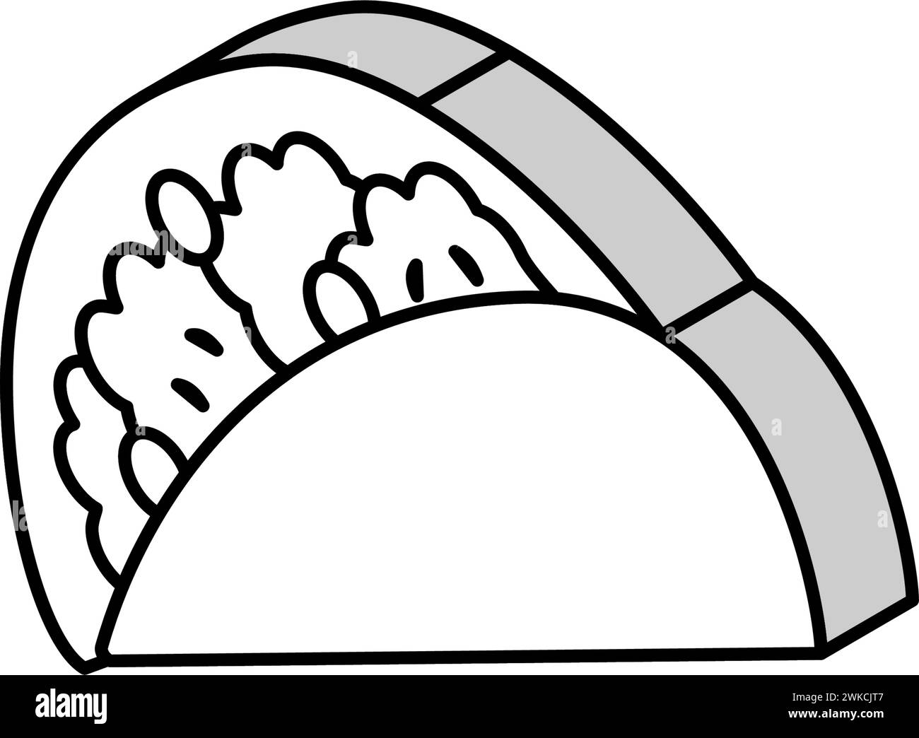 taco food isometric icon vector illustration Stock Vector Image & Art ...