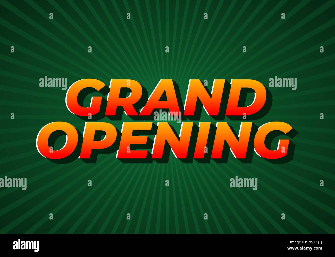 Grand opening. Text effect design in 3D look with eye catching colors ...