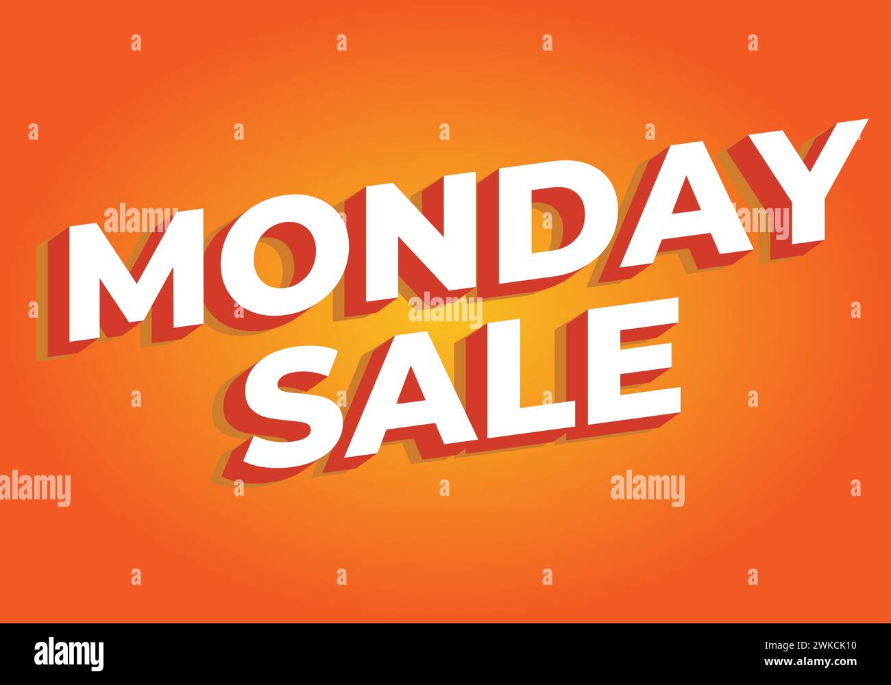 Monday sale. Text effect design in 3D style with eye catching colors ...